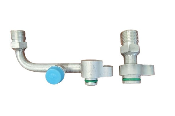 Subaru DKV14G Compressor Adapters - Cold Hose