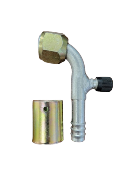 # 10 90 Degree Flare Fitting with 1/4" R12 or Switch Port - Cold Hose