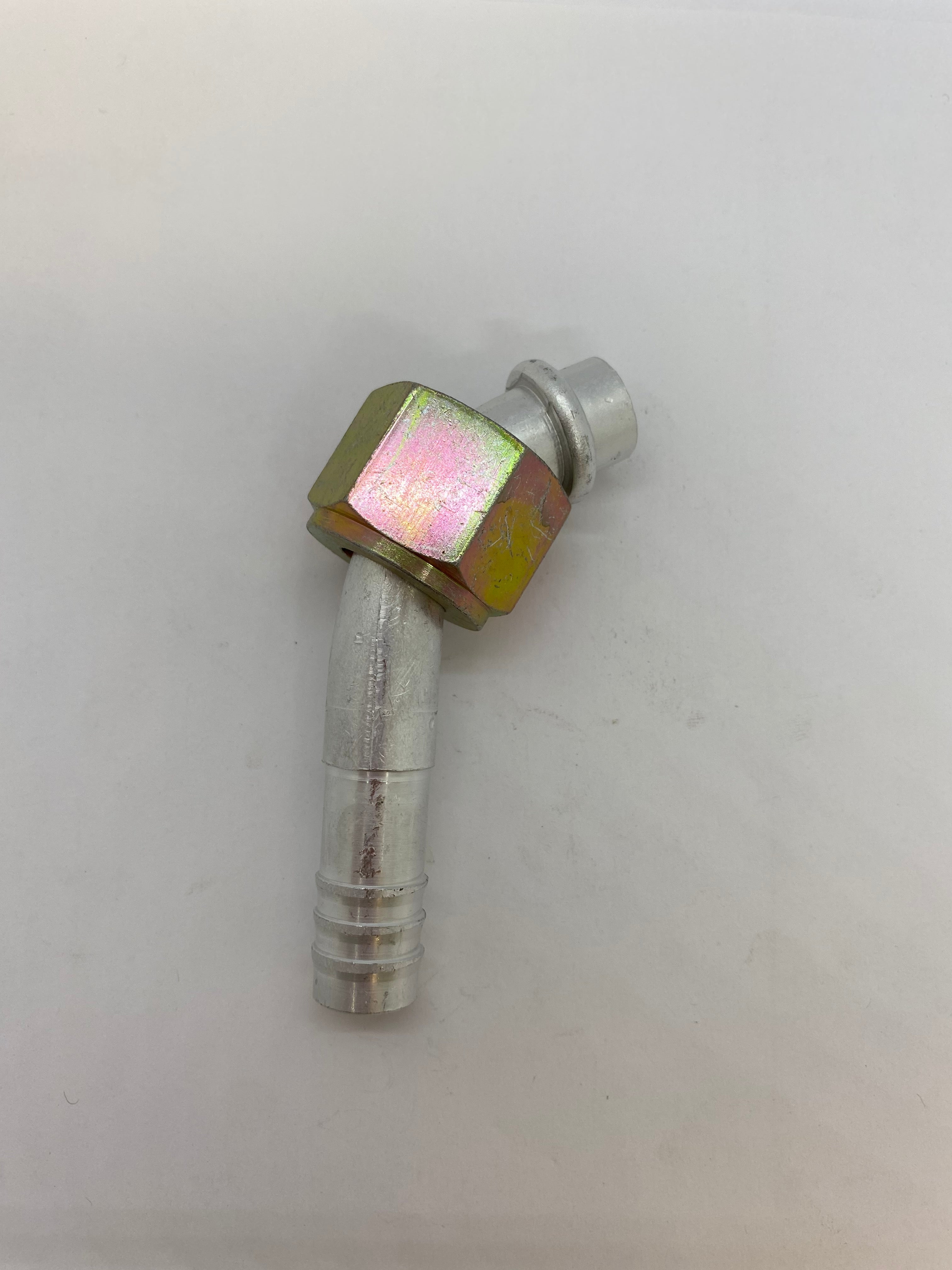 GOLD # 12 45 Degree O-ring Fitting Barb - Cold Hose