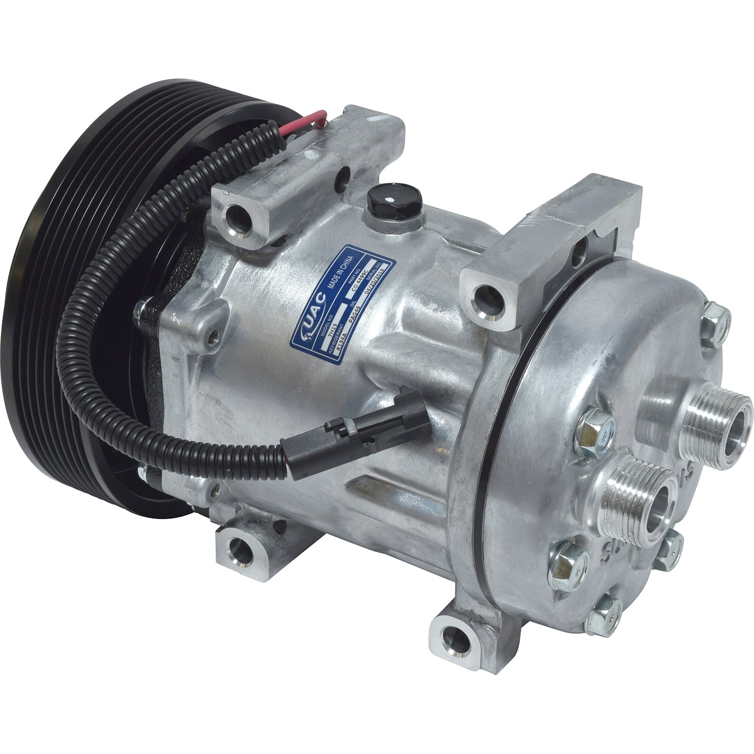 Sanden 4499 New Generic AC Compressor - Cold Hose