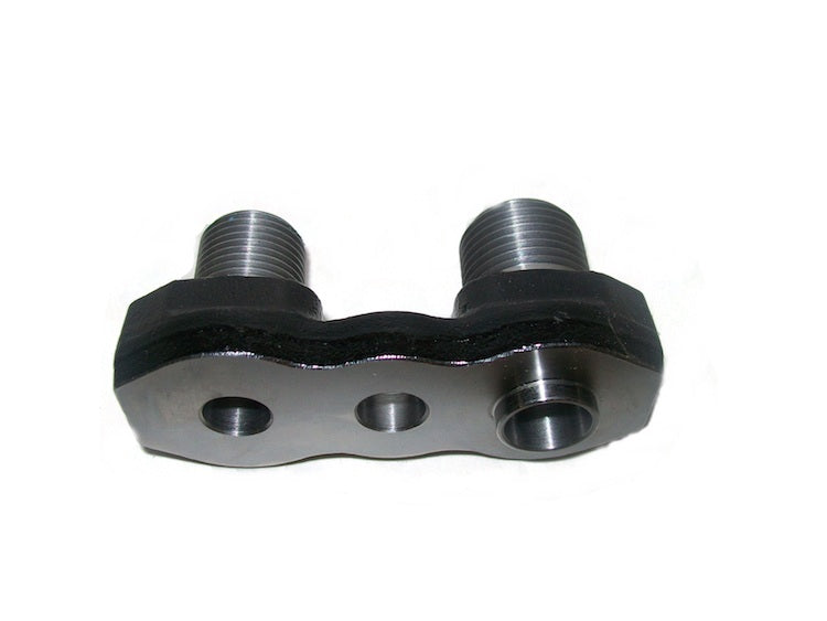 Sanden Flex Horizontal Bolt on Manifold 3/4" x 7/8" - Cold Hose