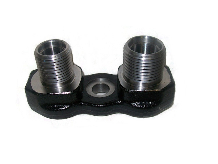 Sanden Flex Horizontal Bolt on Manifold 3/4" x 7/8" - Cold Hose