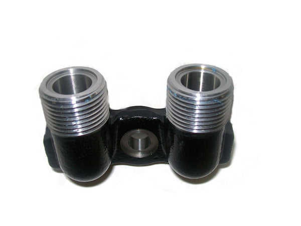 Sanden Flex Vertical Bolt on Manifold 1" X 14 Tube-O Fittings - Cold Hose